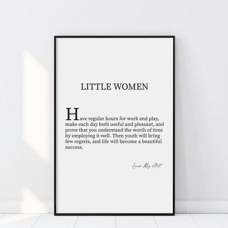 Little Women Quote Louisa May Alcott Quote Print Classic - Etsy