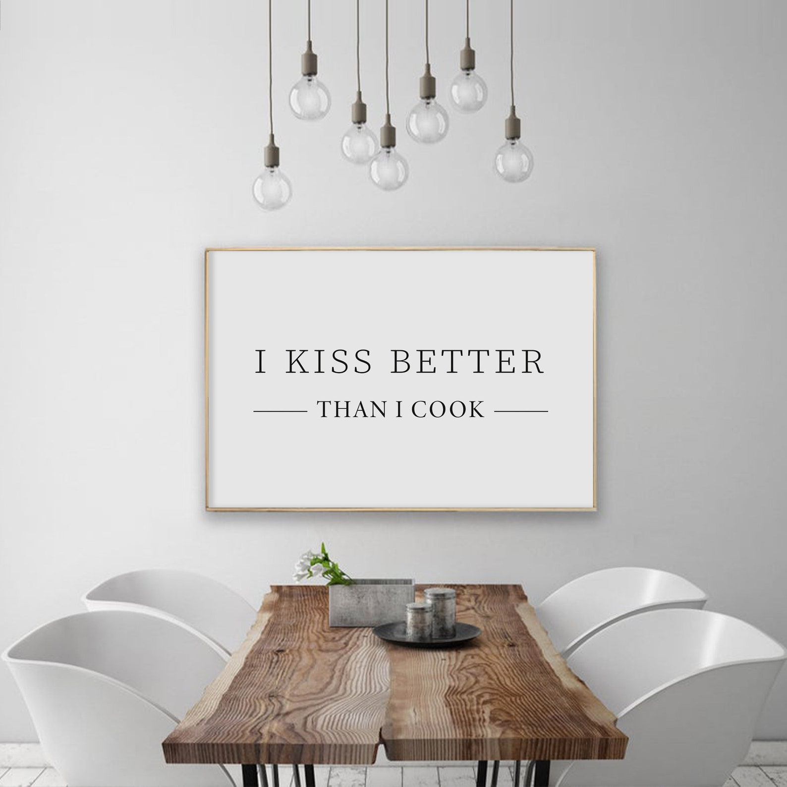 I Kiss Better Than I Cook Sign, Dining Room Signs, Dining Room Wall ...