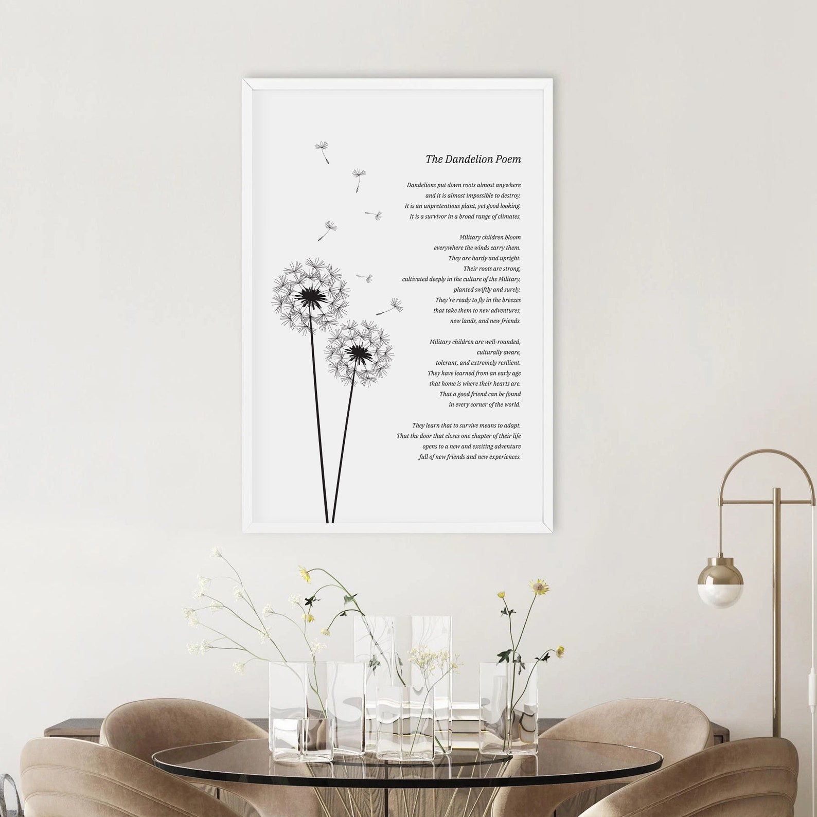 The Dandelion Poem, Official Flower, Military Child, Military Decor ...