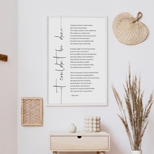 It Couldn't Be Done Poem by Edgar Guest Print, Home Office Wall Art ...