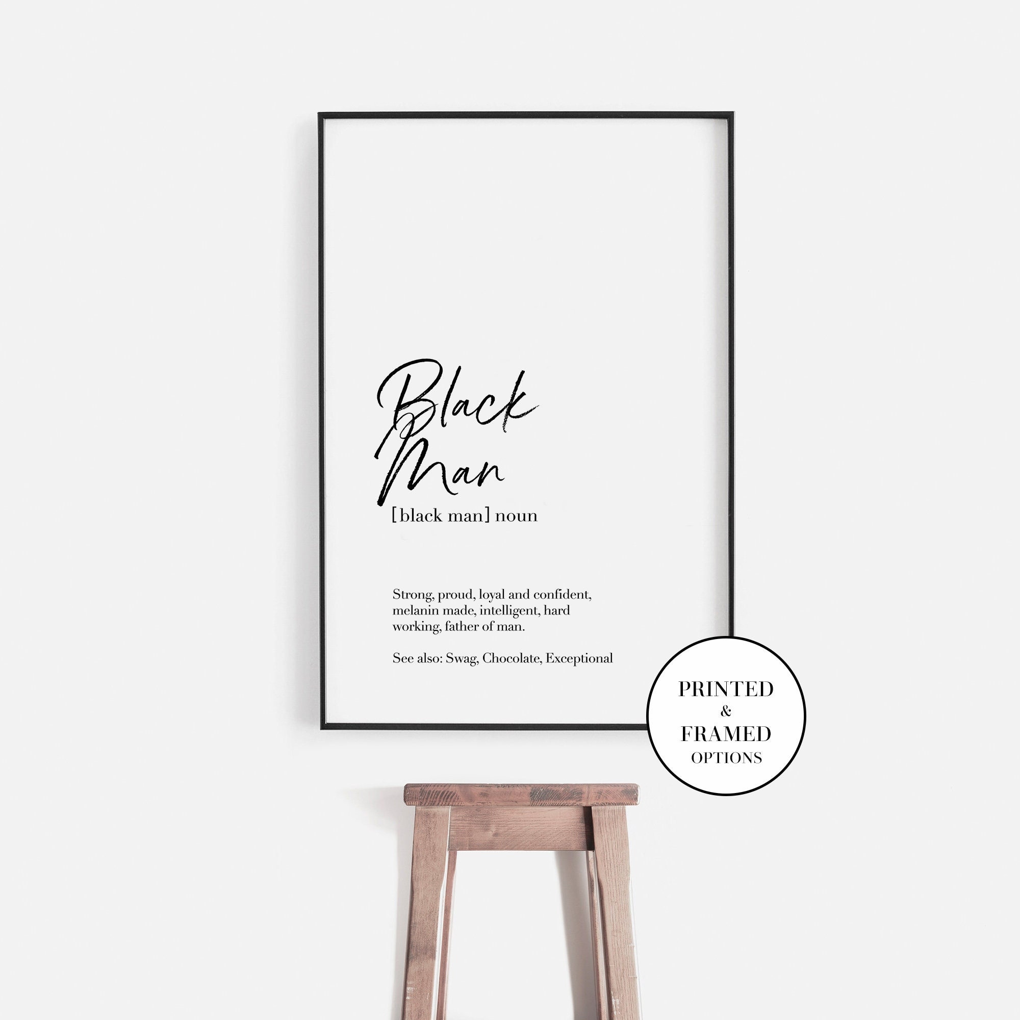 Black Man Definition Print African American Art Black - Etsy