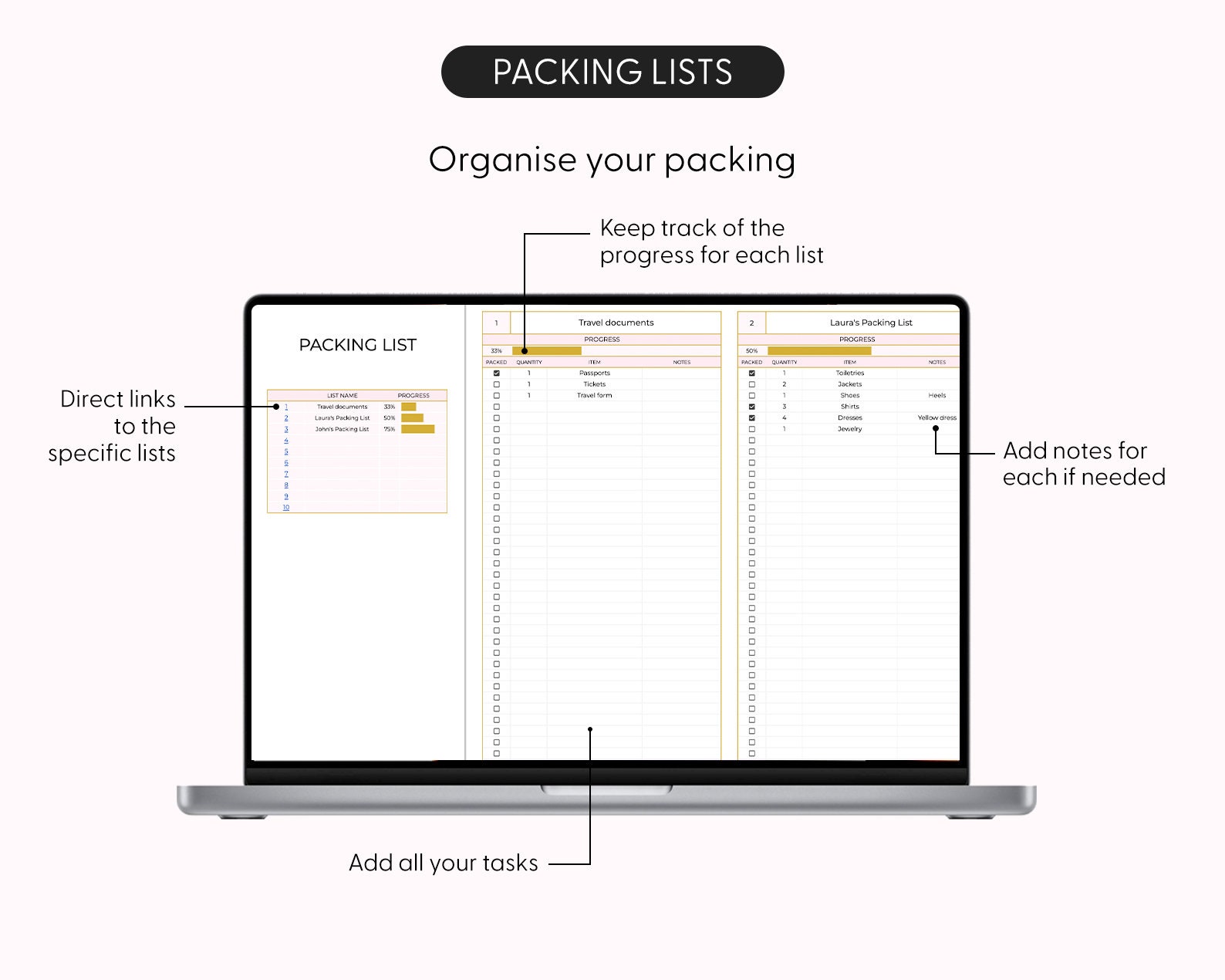 Travel Spreadsheet Template, Group Travel Planner, Travel Itinerary ...
