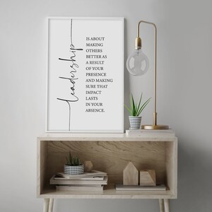 Inspirational Home Office Decor, Leadership Poster, Lady Boss Wall Art ...