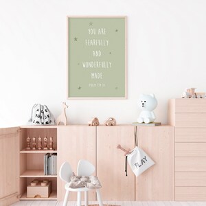 Psalm 139 Wall Art, Nursery Bible Verse Art, You Are Fearfully and ...