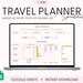 Travel Spreadsheet Template, Group Travel Planner, Travel Itinerary ...
