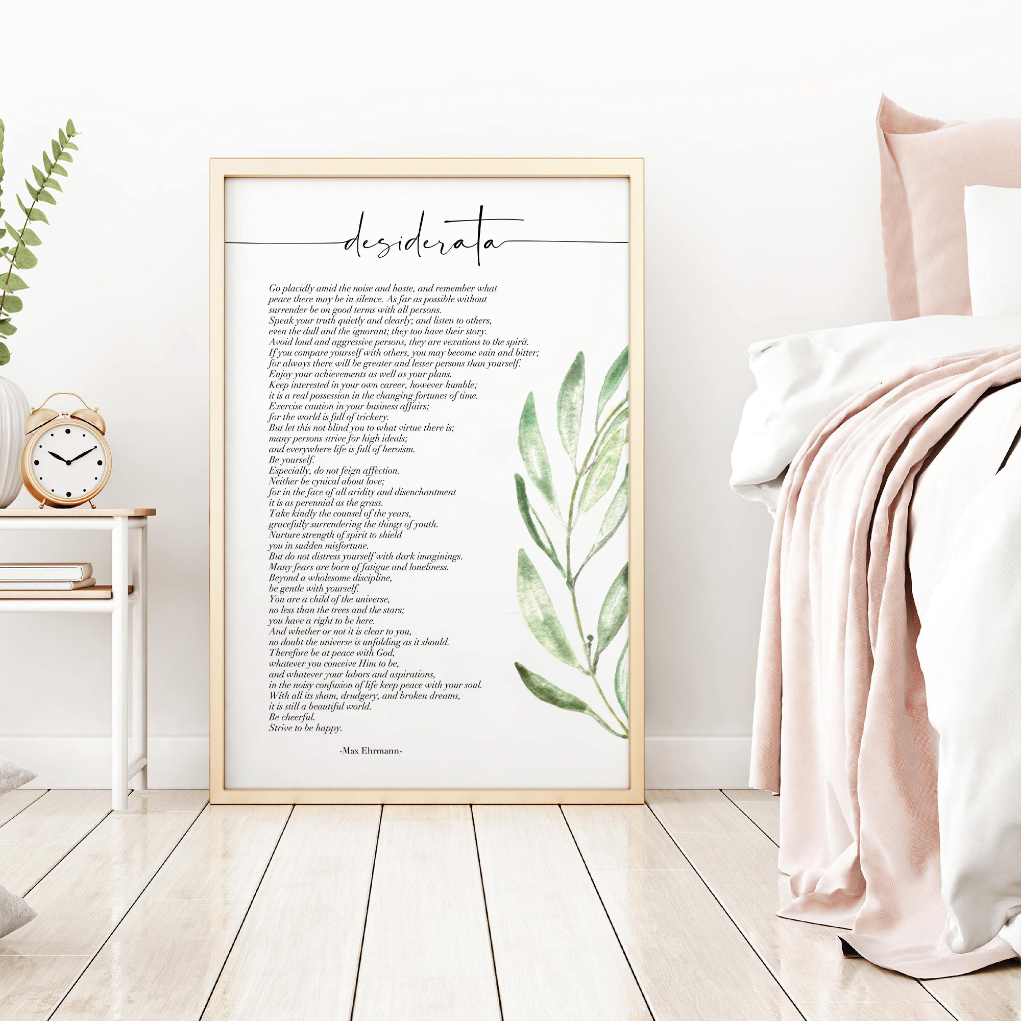 Desiderata Max Ehrmann Print Literature Print Inspirational - Etsy