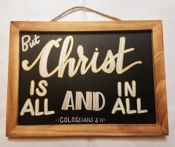 Christ is all and in all Colossians 3:11 Wall Hanging | Etsy
