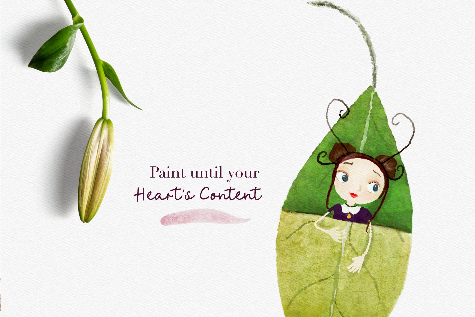 Whimsy Watercolor for Procreate, Textured Watercolor, Flowery Art, Soft ...