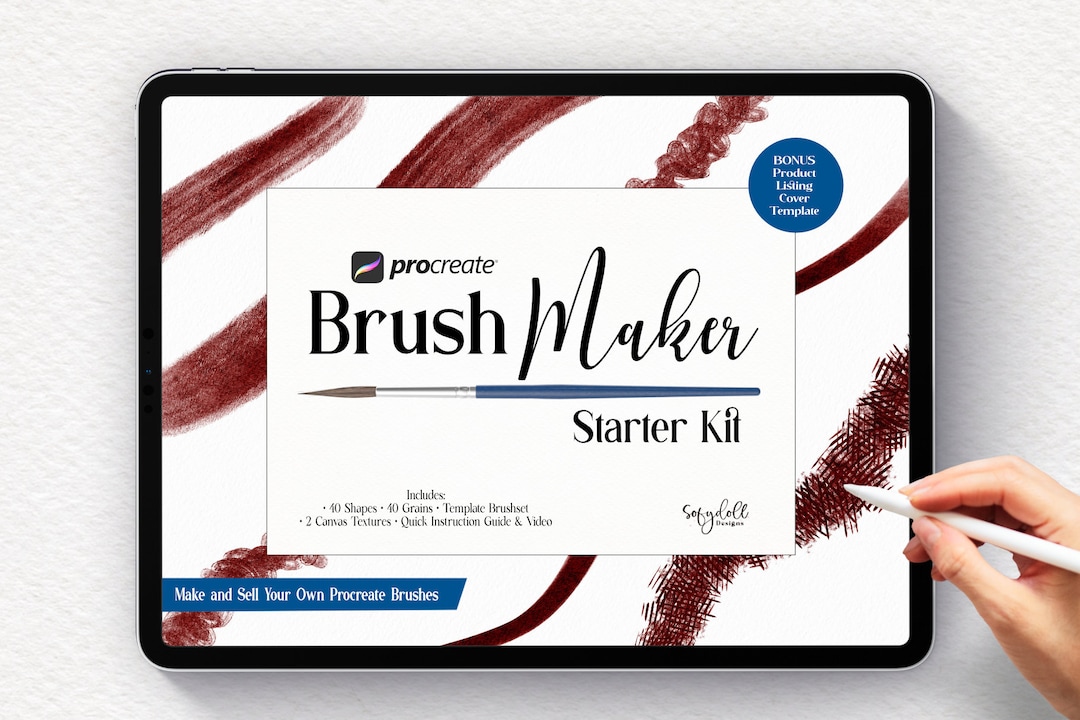 Procreate Brush Maker Starter Kit, Shapes, Grains, Textures (digital ...