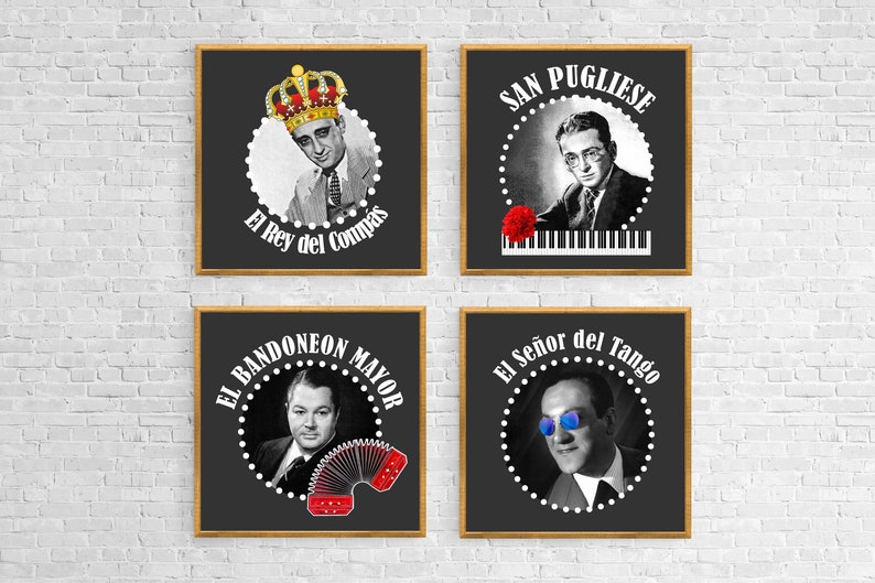 Large Format Tango Poster Collection: Set of 4 Posters Featuring Golden ...