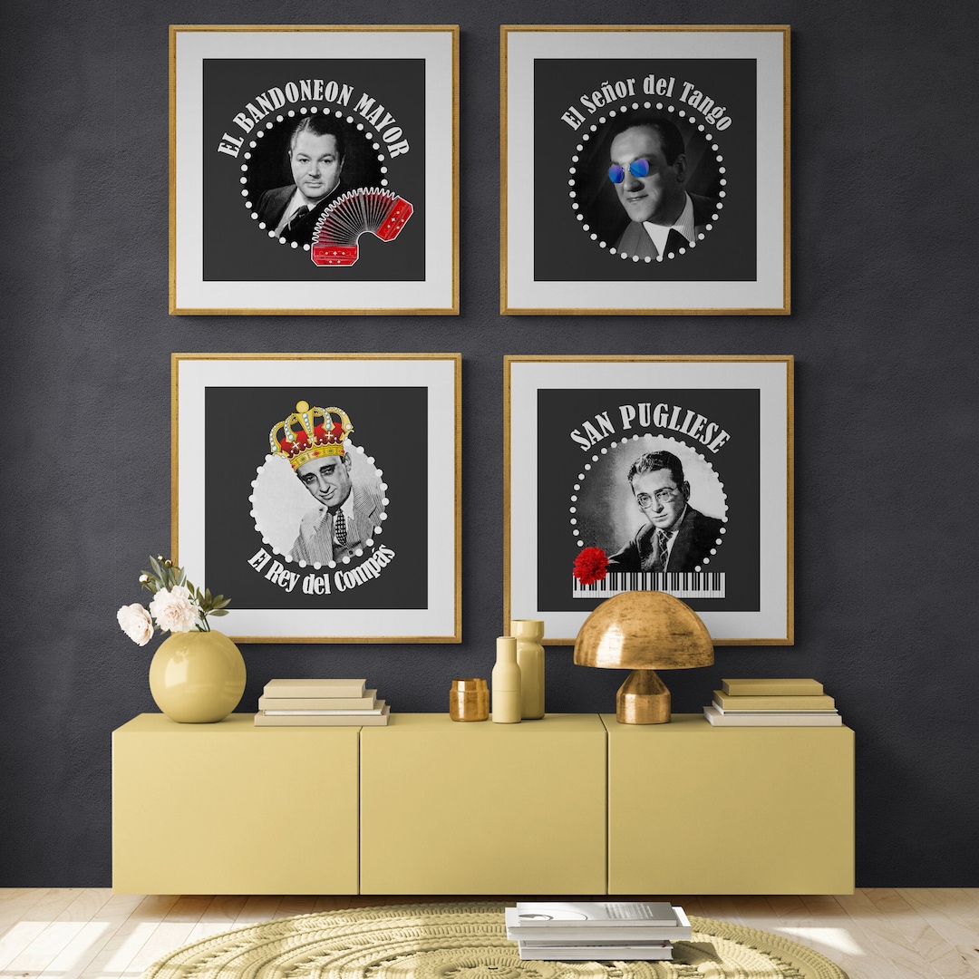 Large Format Tango Poster Collection: Set of 4 Posters Featuring Golden ...