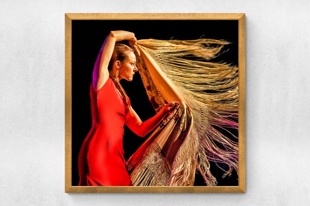 Flamenco Dancer Art Spanish Dancer Poster Gitana Dancer Wall Art Dance ...