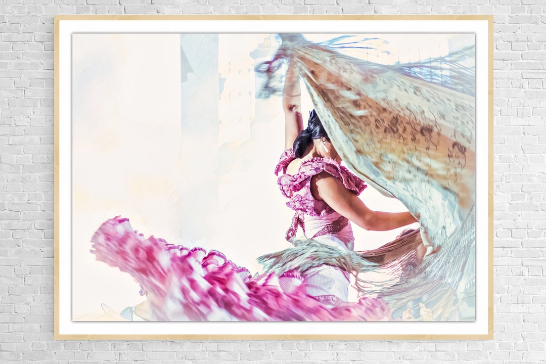 Flamenco Dancer Art Spanish Dancer Poster Gitana Dancer Wall Art Dance ...