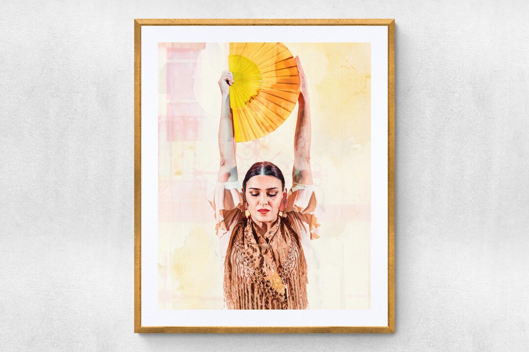 Flamenco Dancer Print | Spanish Dancer Poster | Watercolor Vibe Wall ...