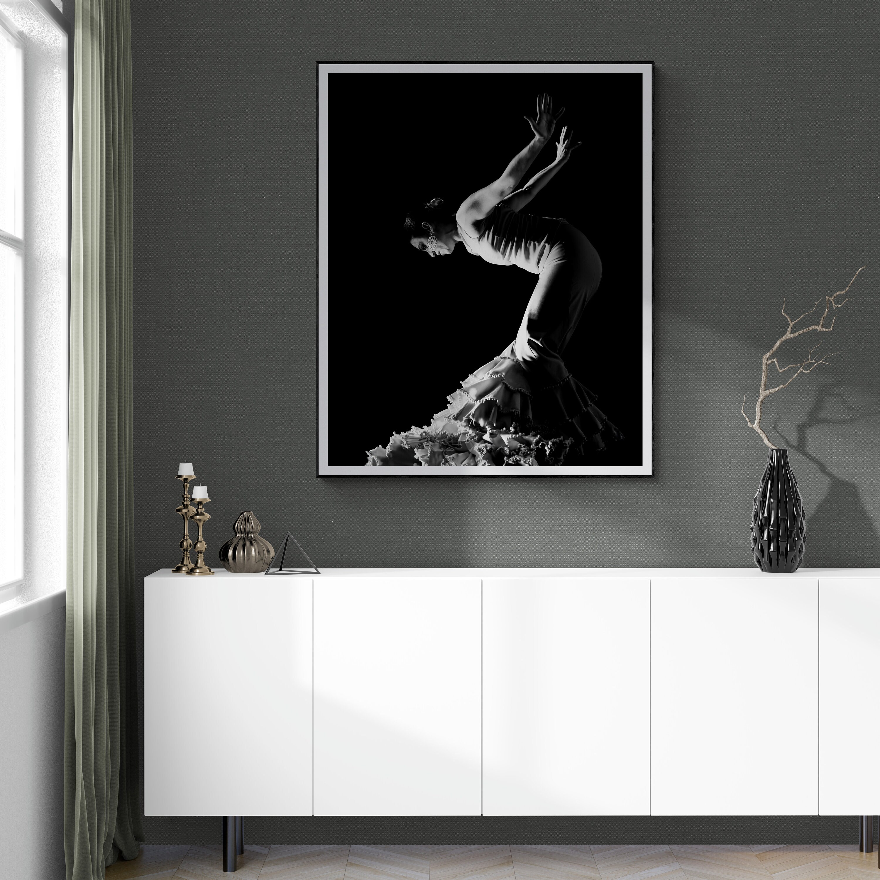 Flamenco Dancer Art | Spanish Dancer Poster | Gitana Dancer Wall Art ...