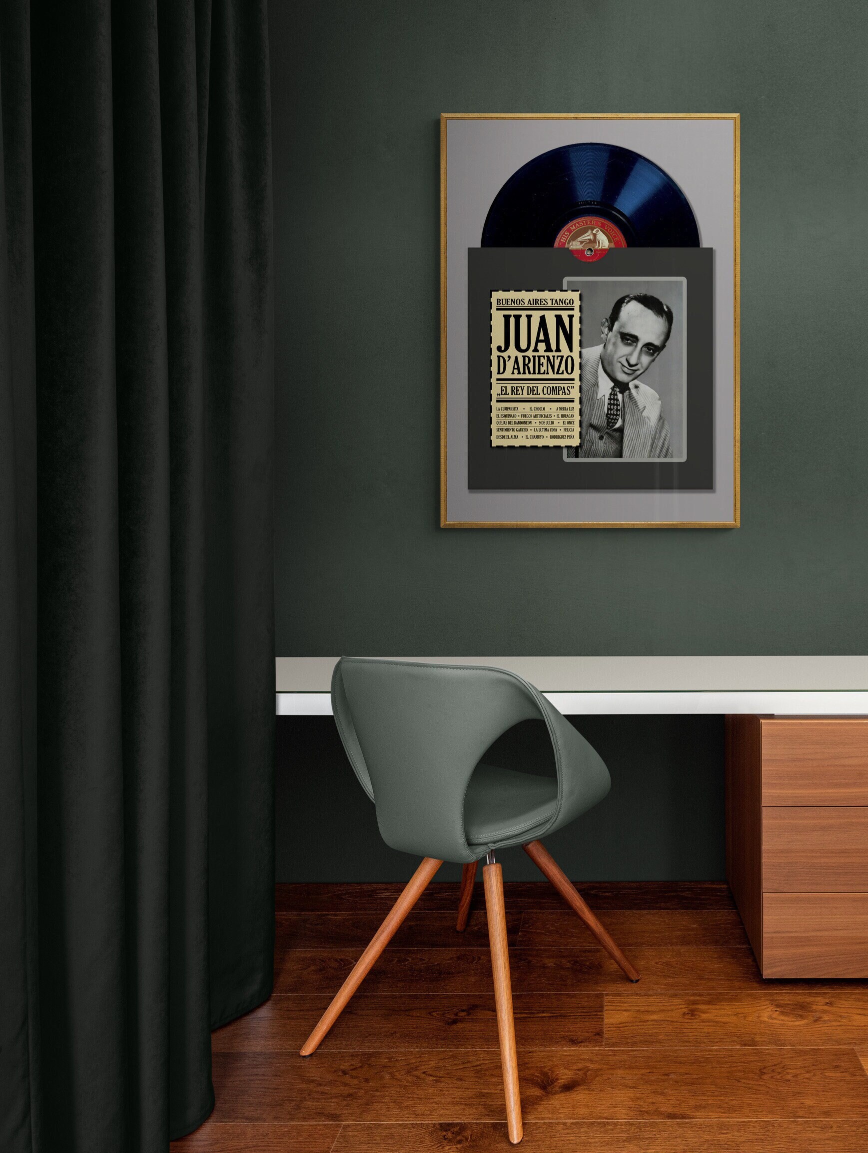 Tango Gift for Tango Dancer Juan D'arienzo Infographic Poster Wall Art ...