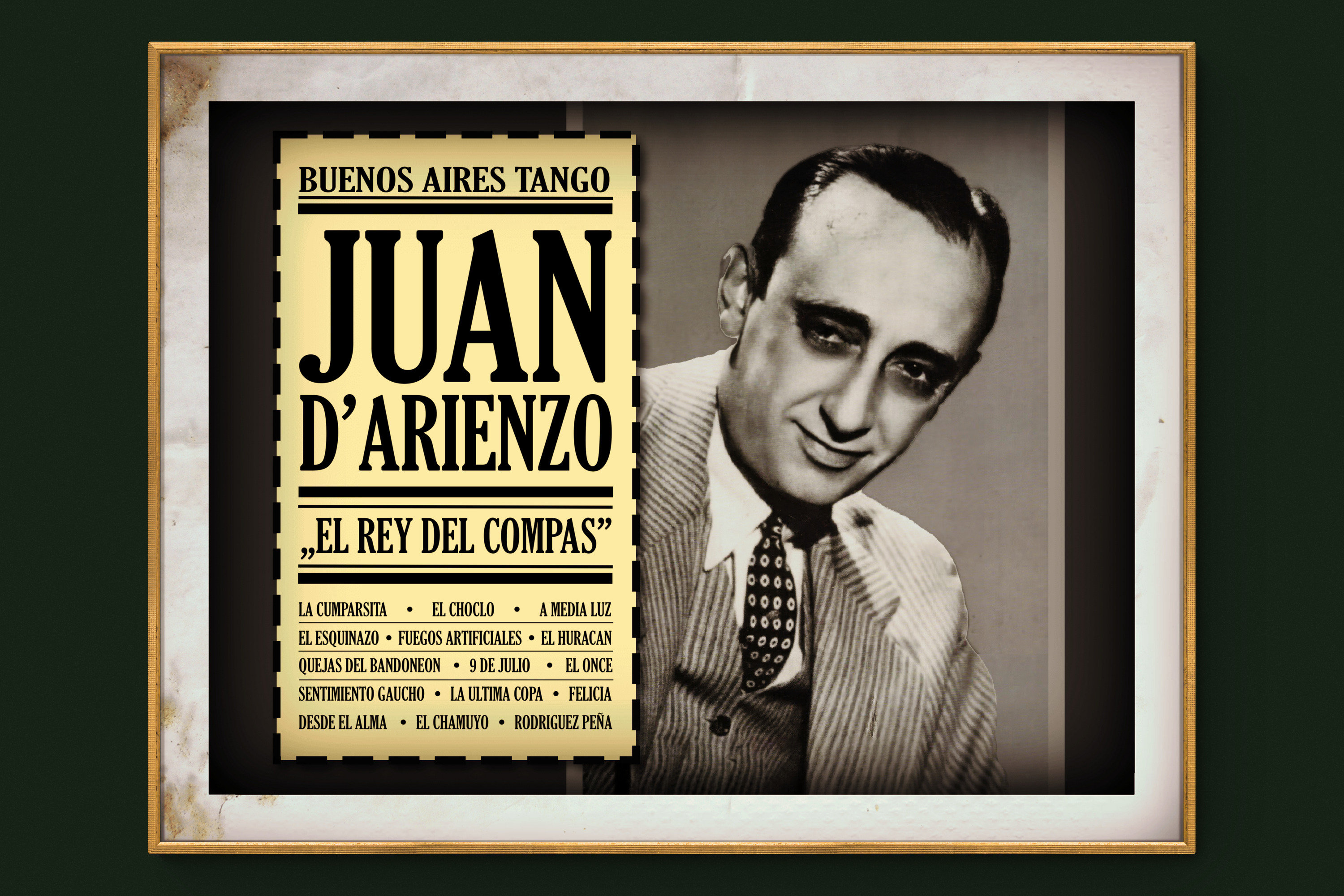 Large Format Tango Gift Tango Dancer Juan D'arienzo Infographic Print ...