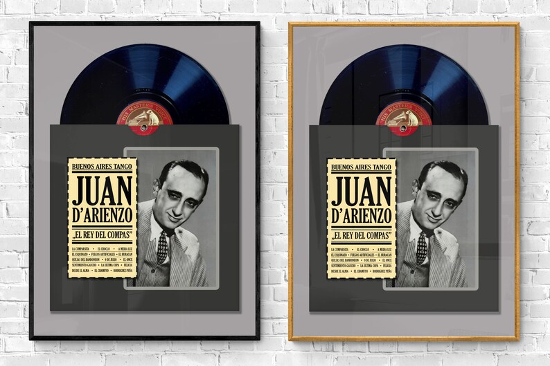 Tango Gift for Tango Dancer Juan D'arienzo Infographic Poster Wall Art ...