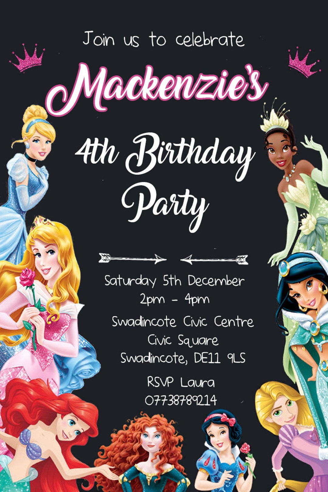 Personalised Disney Multi Character Birthday Party Invites Disney ...