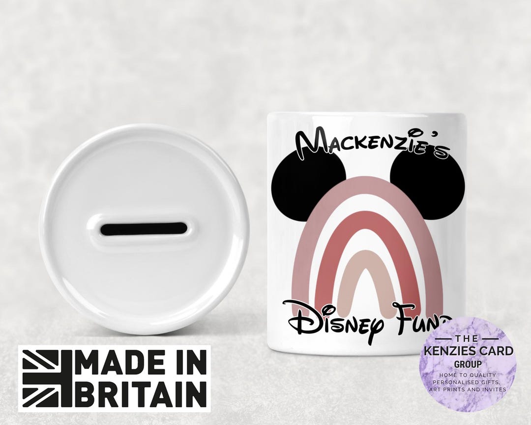 Personalised Disney Fund Saving Fund Ceramic Money Box, Personalised ...