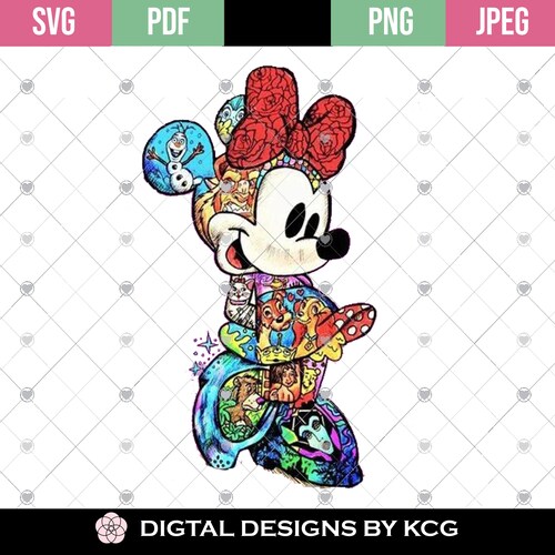 Mickey Mouse Mickey Head Multi Character SVG PNG PDF | Etsy