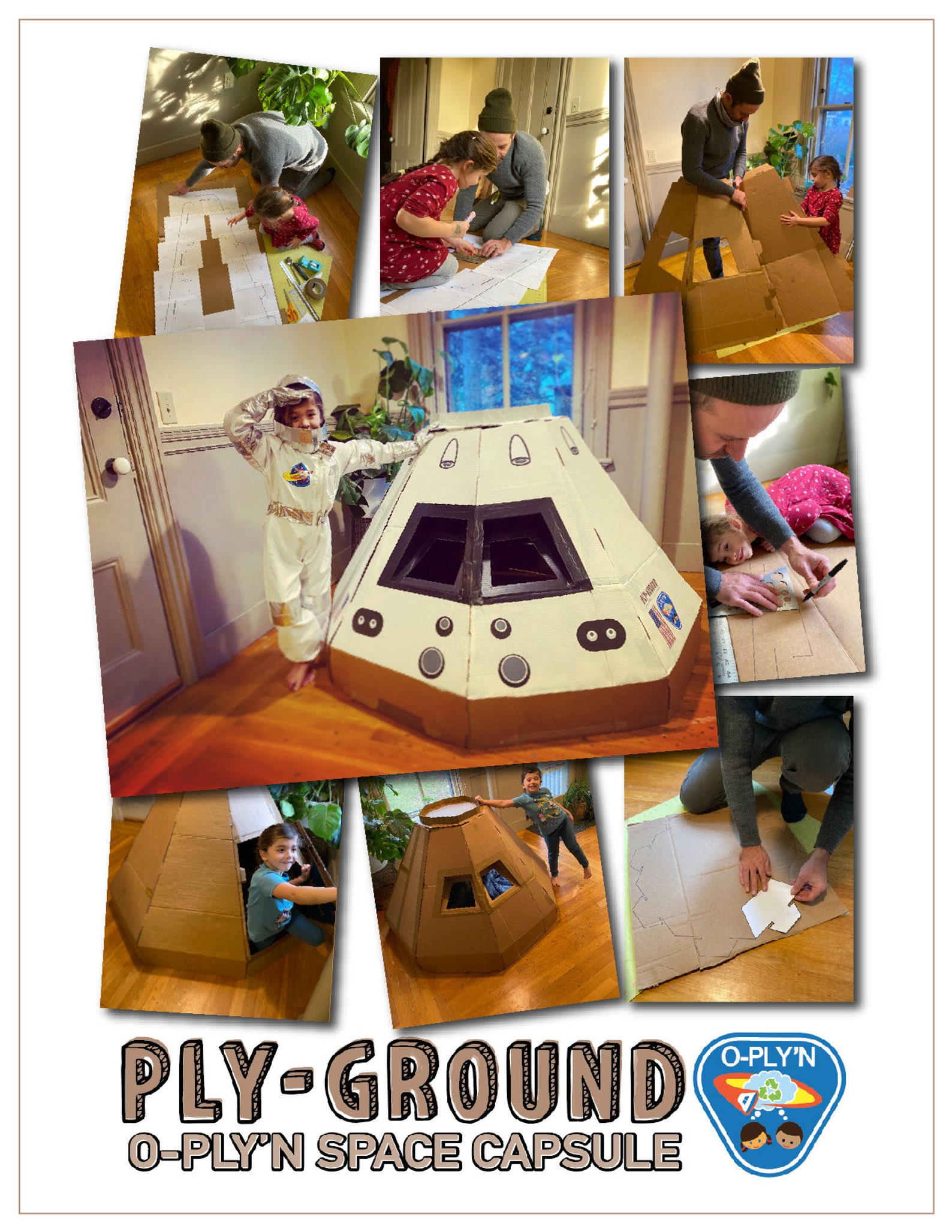 O-PLY'N Cardboard Space Capsule - Etsy