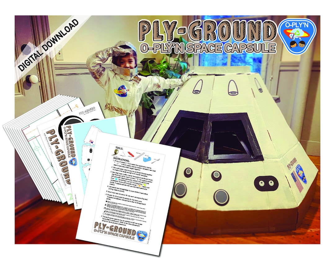 O-PLY'N Cardboard Space Capsule - Etsy