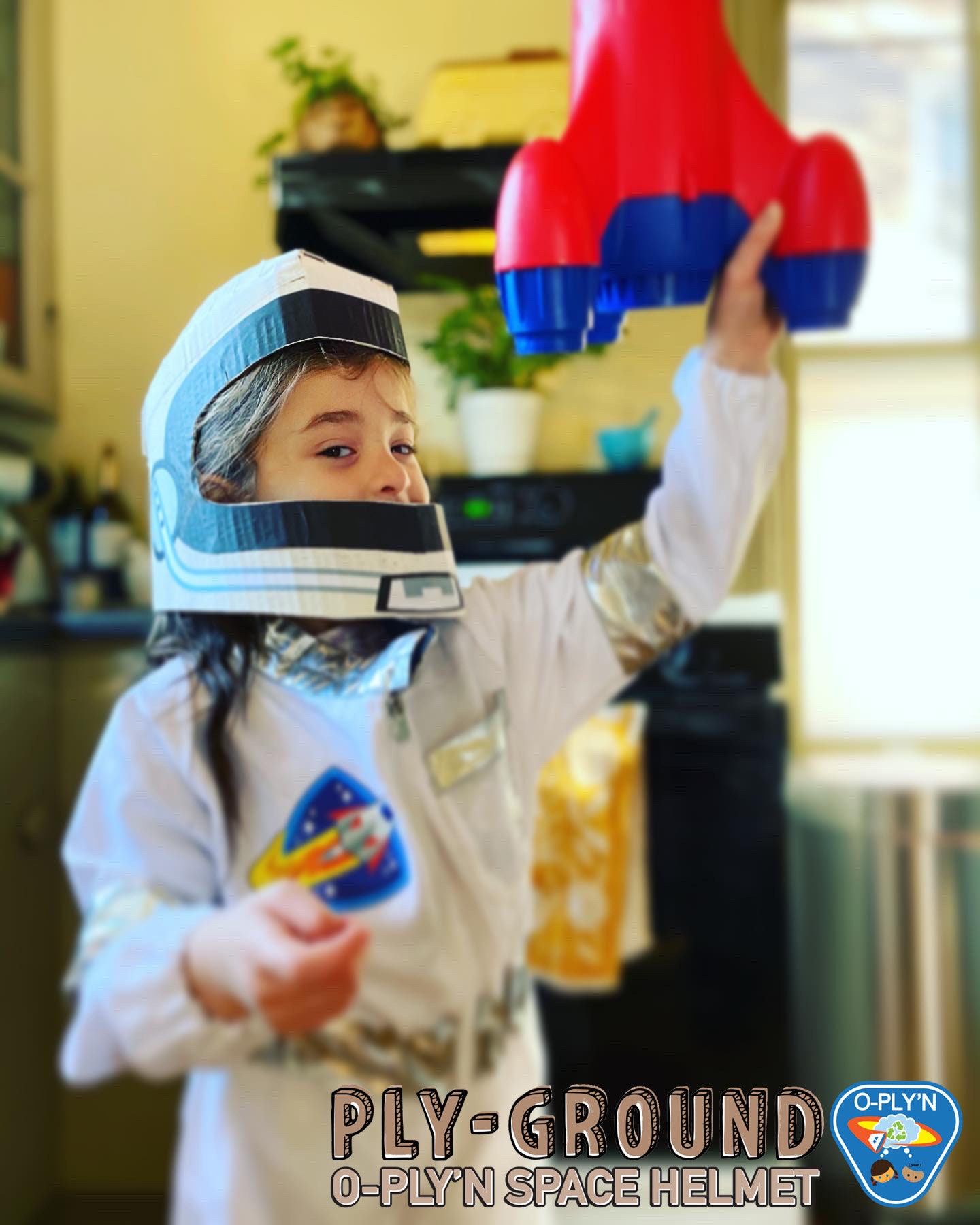 O-PLY'N Cardboard Space Helmet SMALL fits 17-19 Inch Head - Etsy