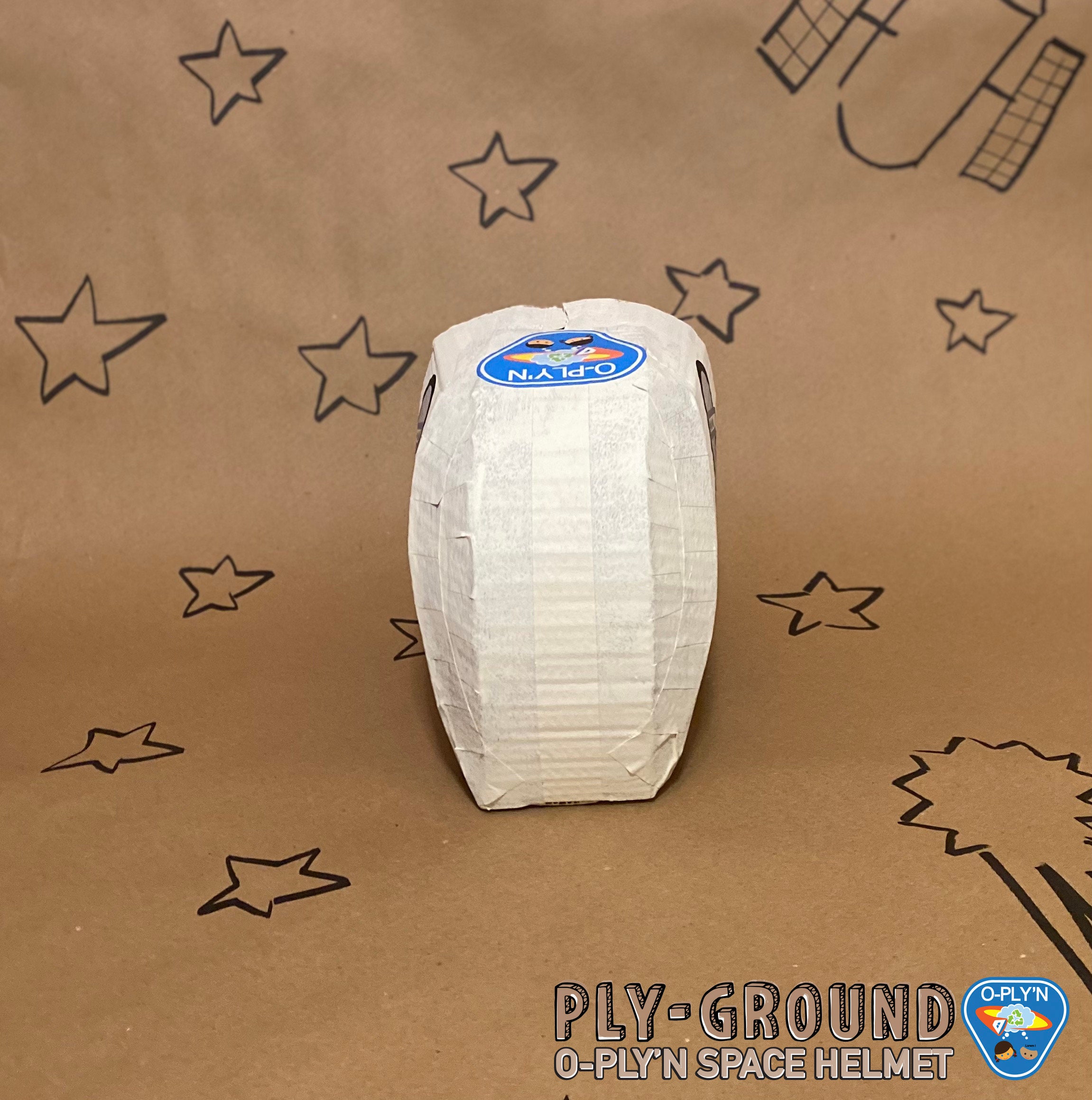 O-PLY'N Cardboard Space Helmet SMALL fits 17-19 Inch Head - Etsy