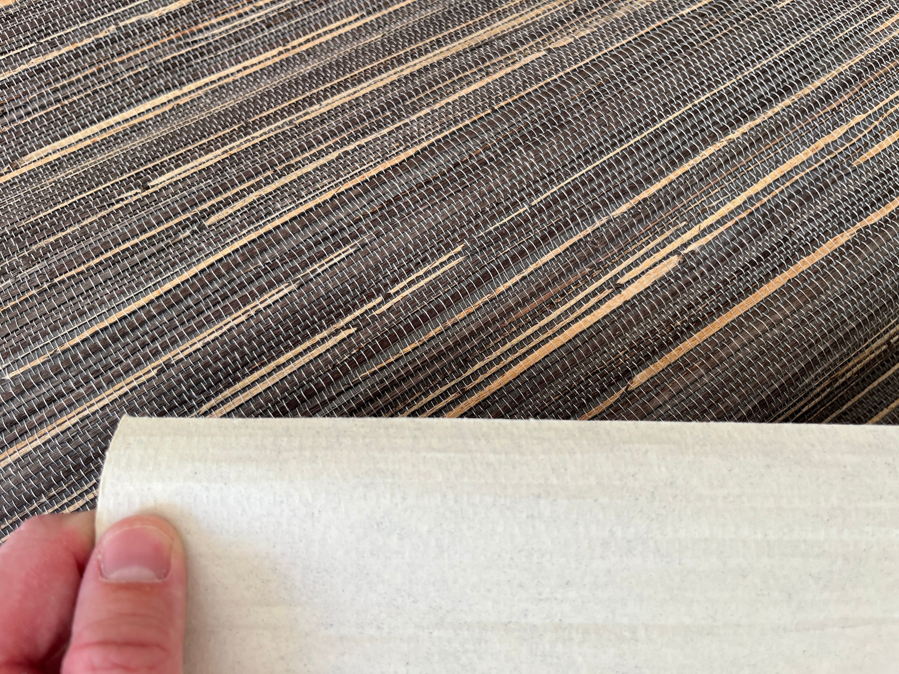 Natural Grasscloth Hemp Wallpaper Matte Brown 41039 - Etsy