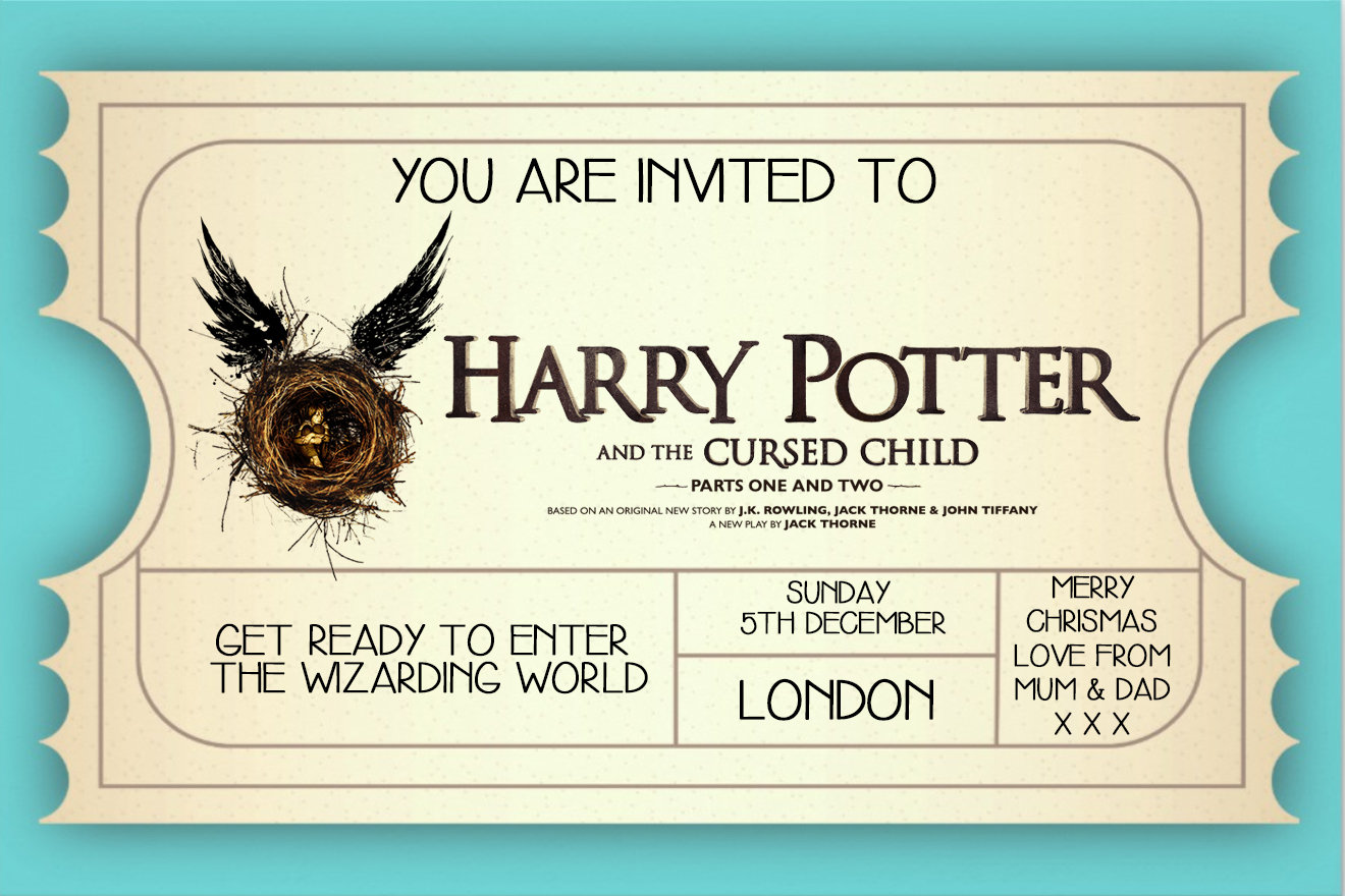 Personalised Harry Potter and the Cursed Child West End Ticket, Personalised Event Musicals ...