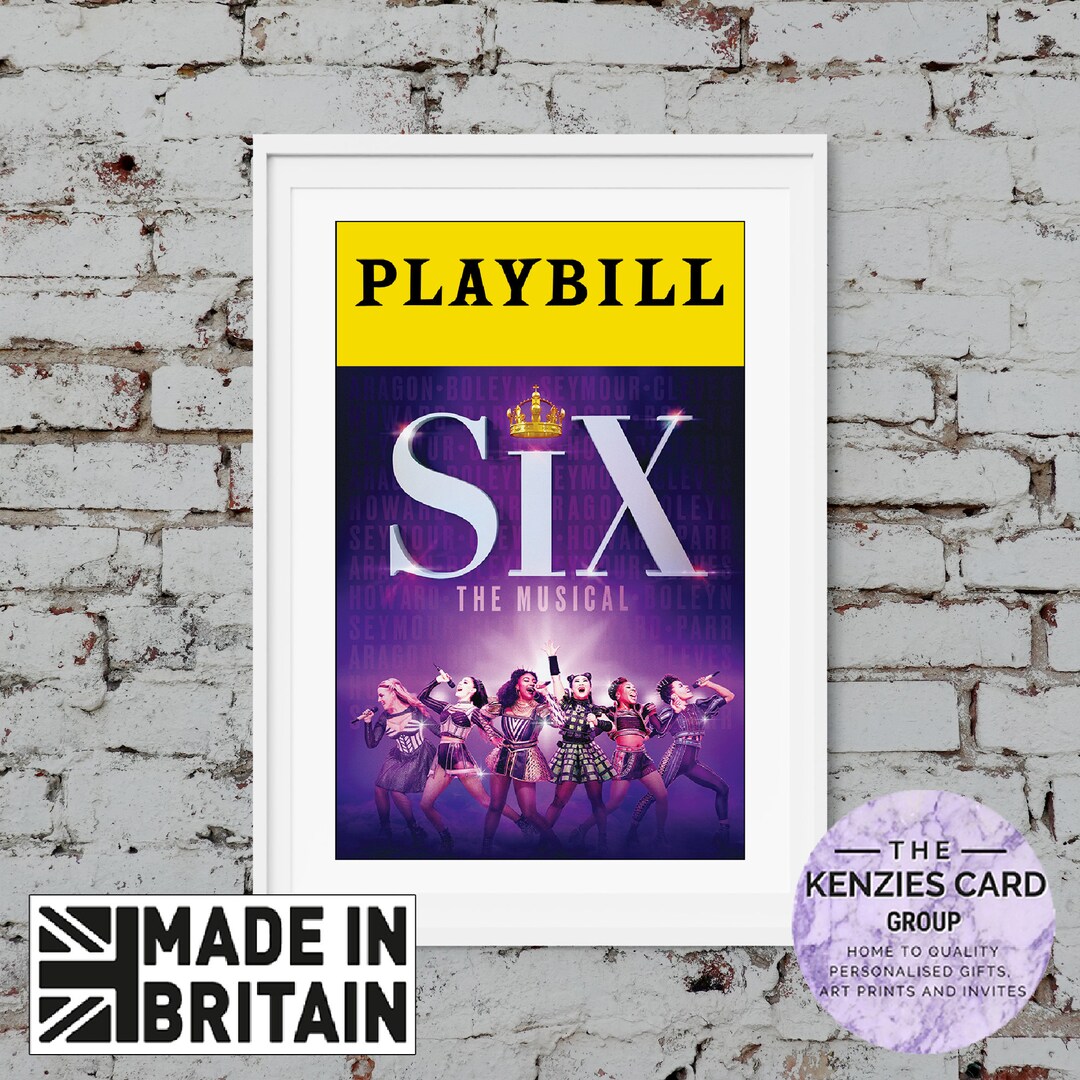 Six the Musical Poster Three Sizes A3, A4 and A5 Wall Art Print Musical ...