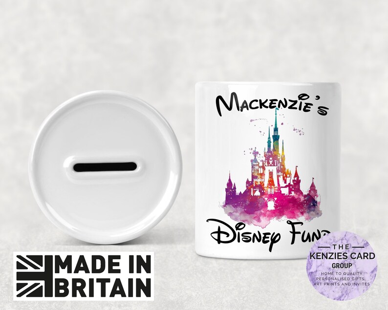 Personalised Disney Fund Disney Castle Money Box Ceramic - Etsy