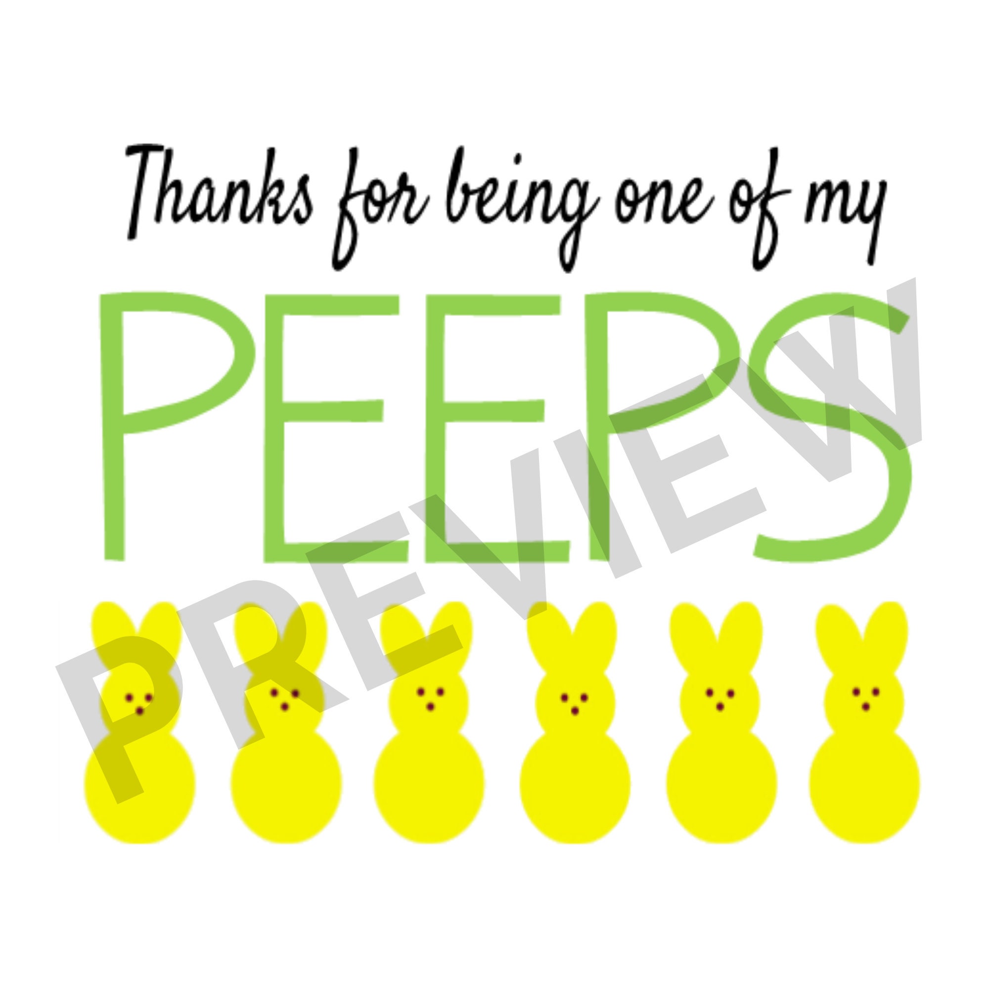 Peeps Easter Thank You Labels and Cards - Etsy