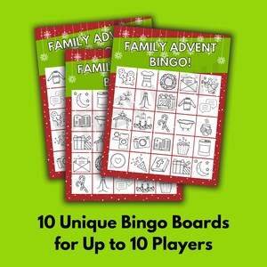 Family Advent Bingo *INSTANT DOWNLOAD* *PRINTABLE* - Etsy