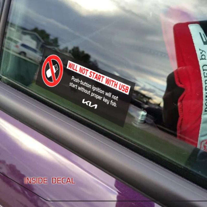 Push Button Ignition Theft Deterrent Alarm Security Sticker Decal - Etsy