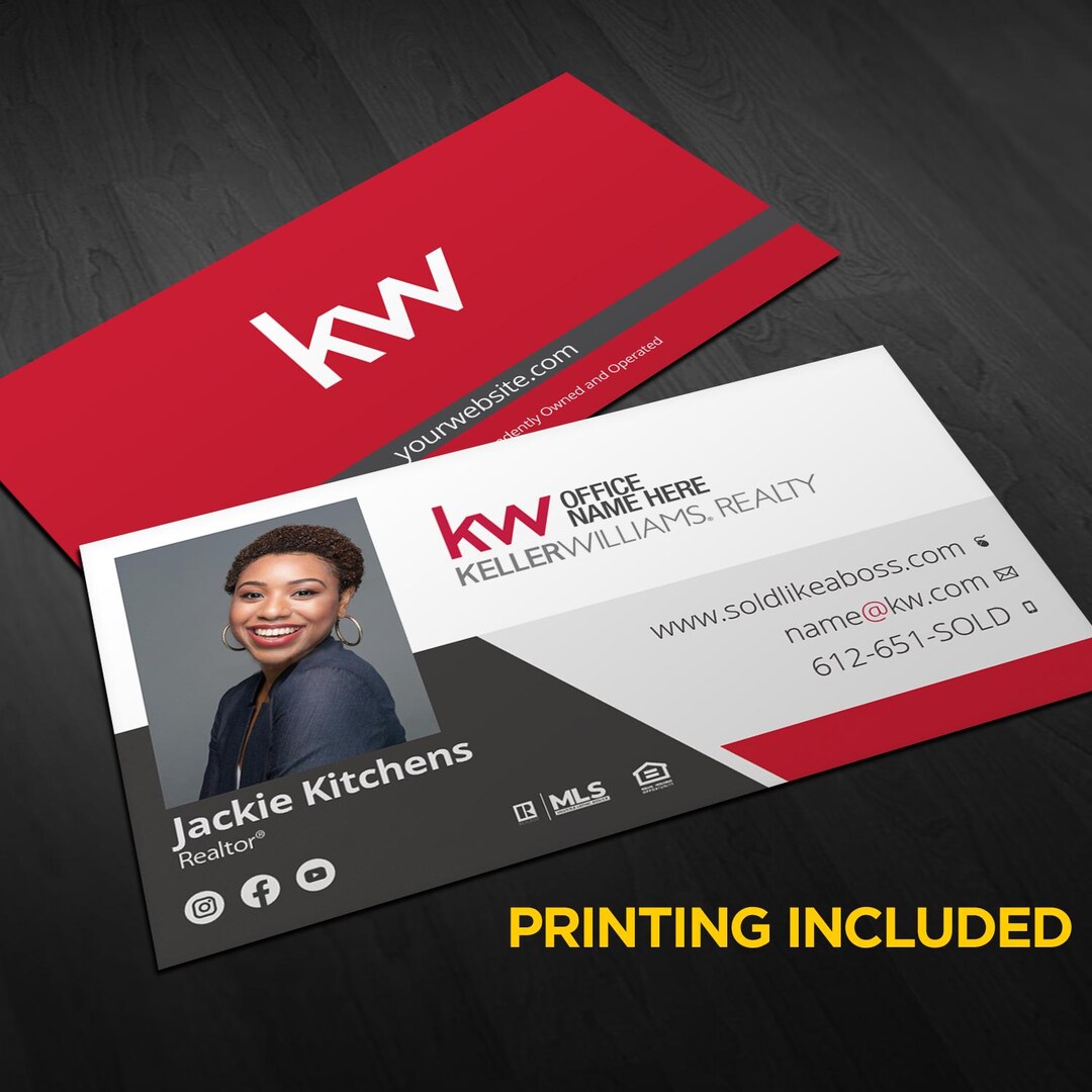 KW Keller Williams Realtor Real Estate Agent Business Cards - Etsy