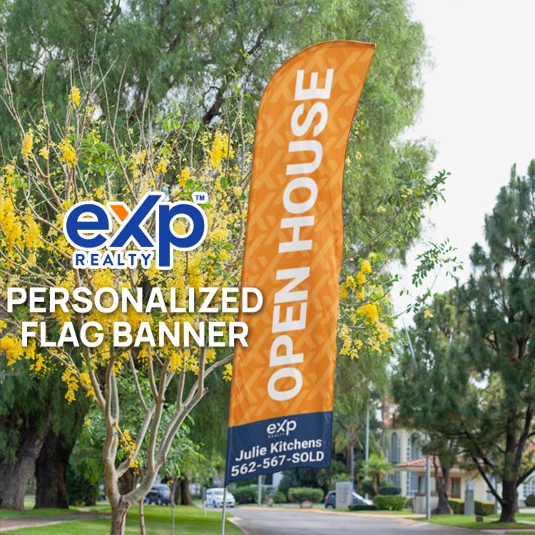 UPDATED Exp Realty OPEN HOUSE Feather Flag Banner - Etsy