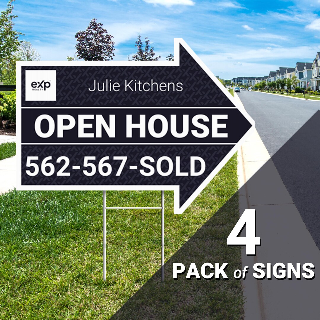 UPDATED Exp Realty OPEN HOUSE Arrow Directional Yard Sign - Etsy