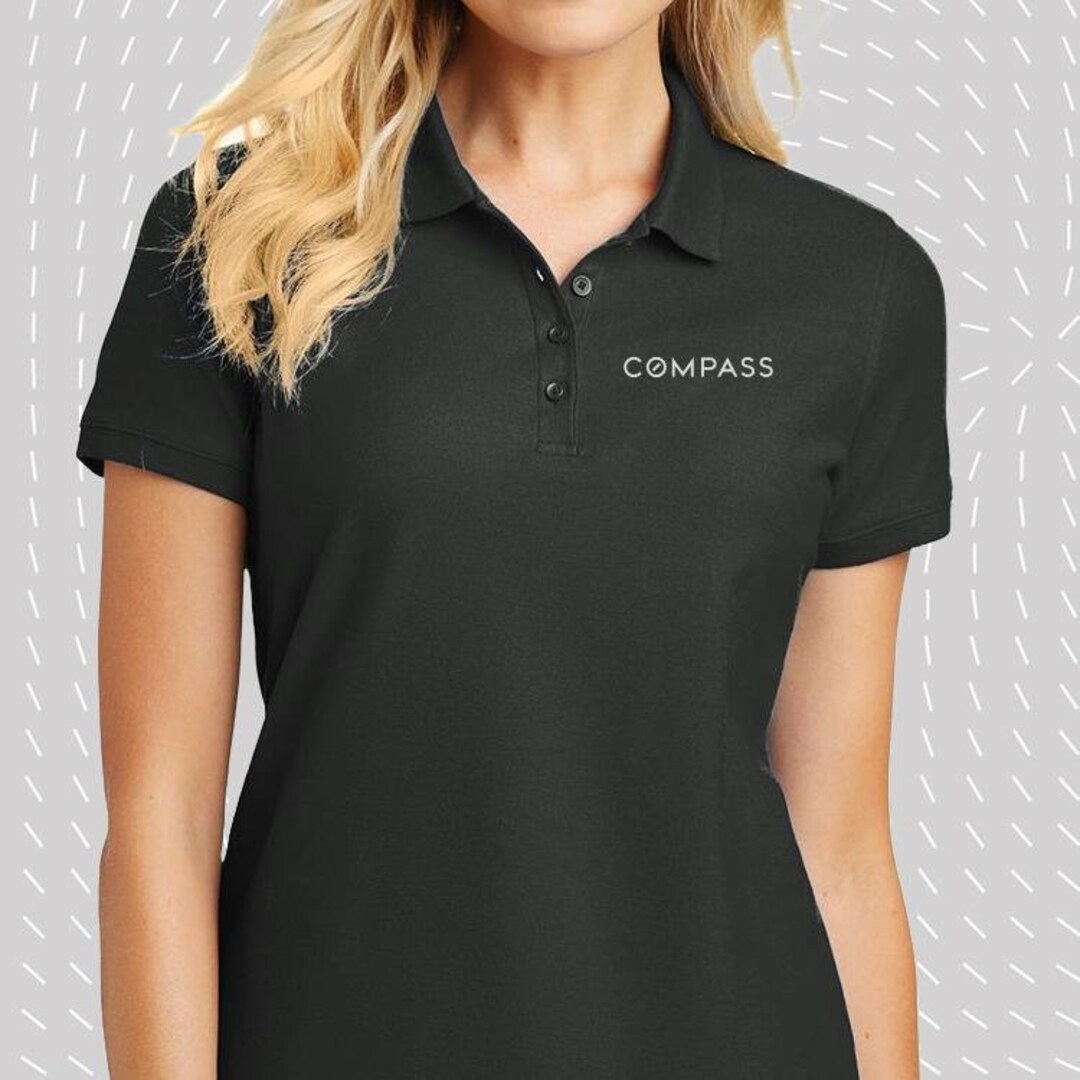Ladies COMPASS Real Estate Logo Soft Classic Pique Polo - Etsy