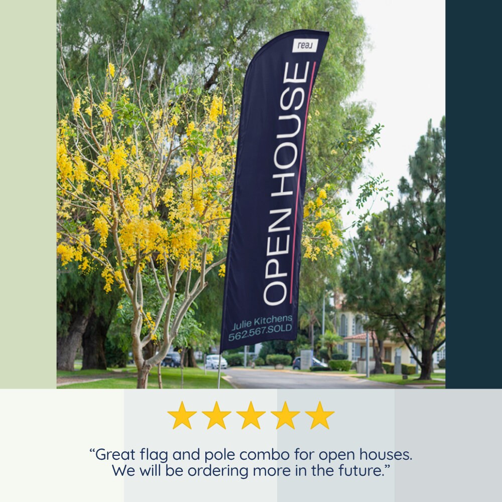 REAL Brokerage OPEN HOUSE Feather Flag Banner - Etsy