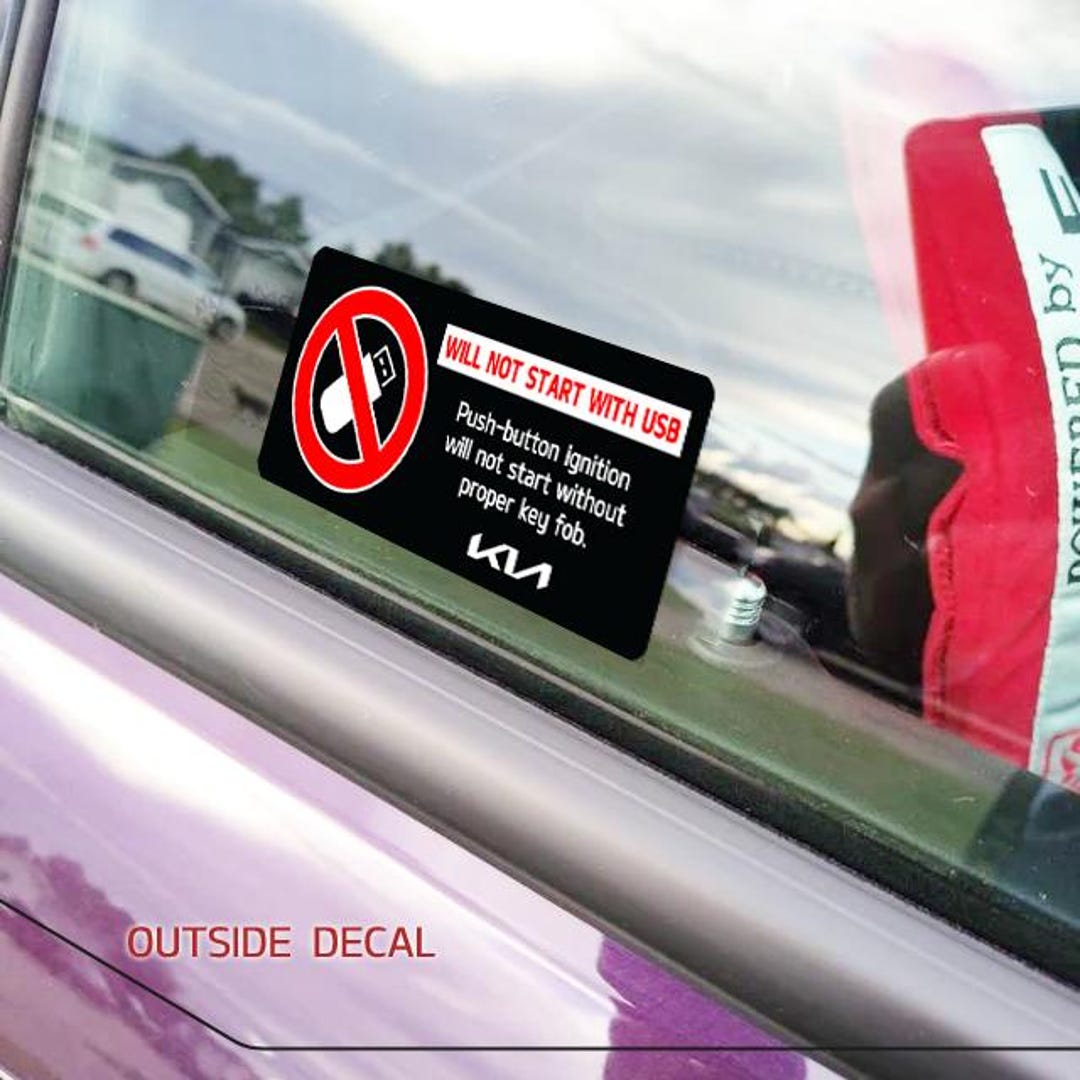 Push Button Ignition Theft Deterrent Alarm Security Sticker Decal - Etsy