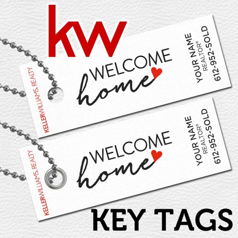 Keller Williams Realty Realtor Real Estate Personalized Keychain Key ...