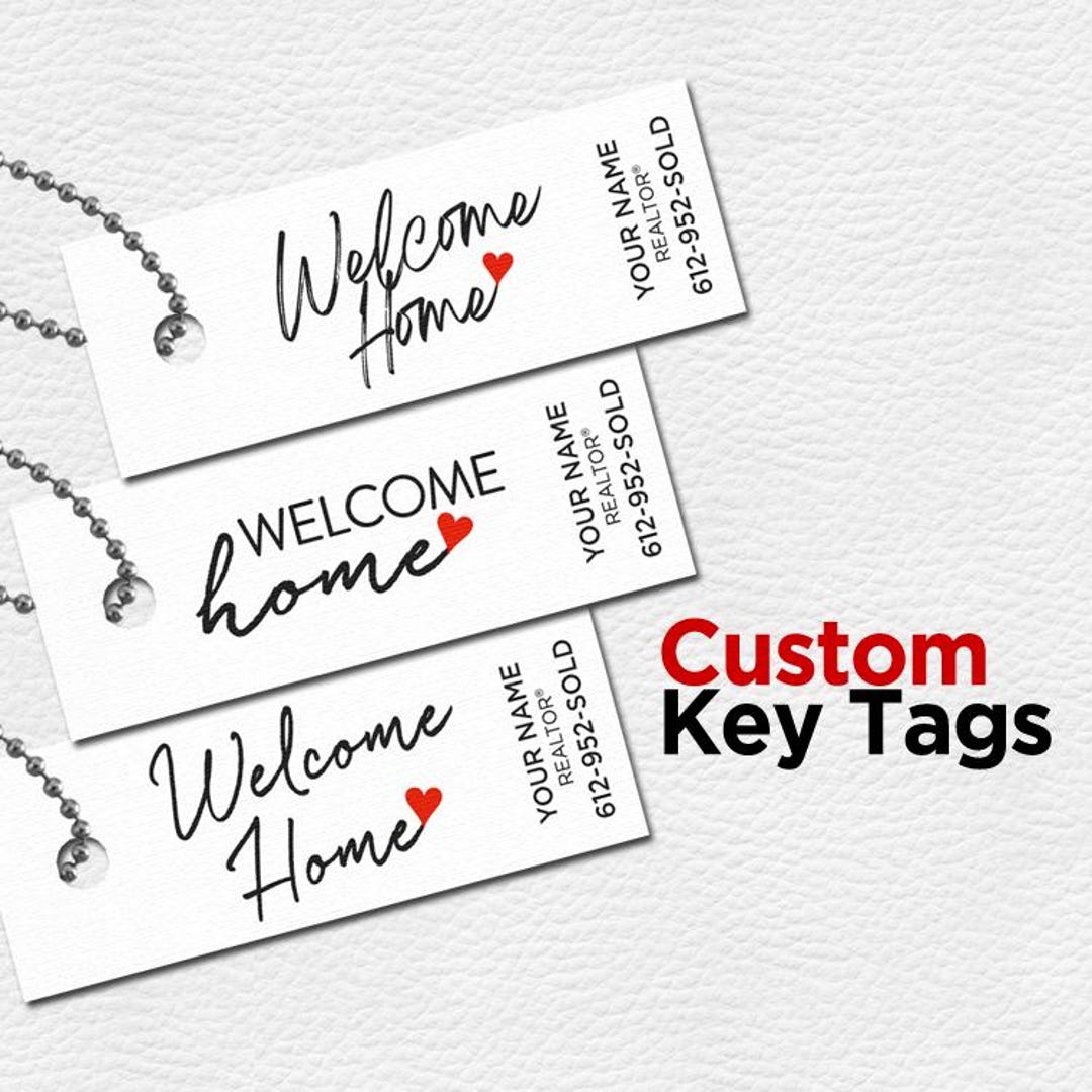 Realtor Real Estate Personalized Keychain Key Tags Closing Gift - Etsy