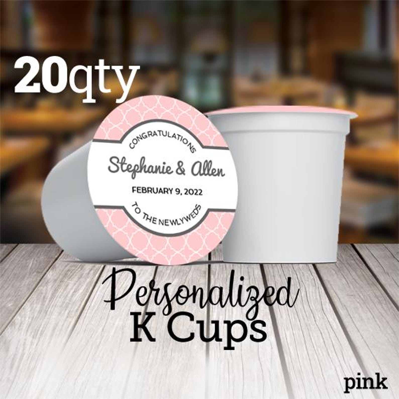 Custom Wedding K CUP Labels Favors Cute Custom Coffee Favor Labels ...
