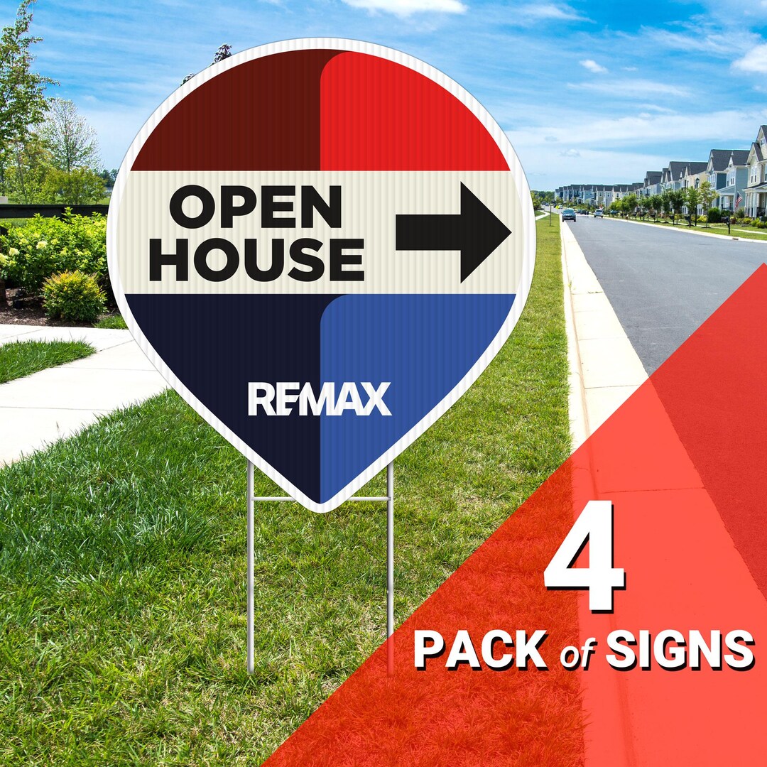 New Remax Balloon OPEN HOUSE Directional Yard Sign - Etsy
