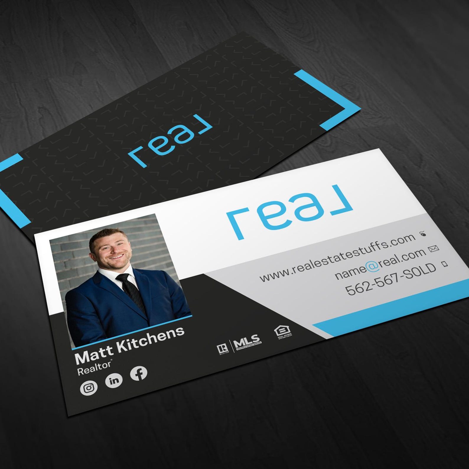 REAL Broker Brokerage Realtor Real Estate Agent Business Cards - Etsy