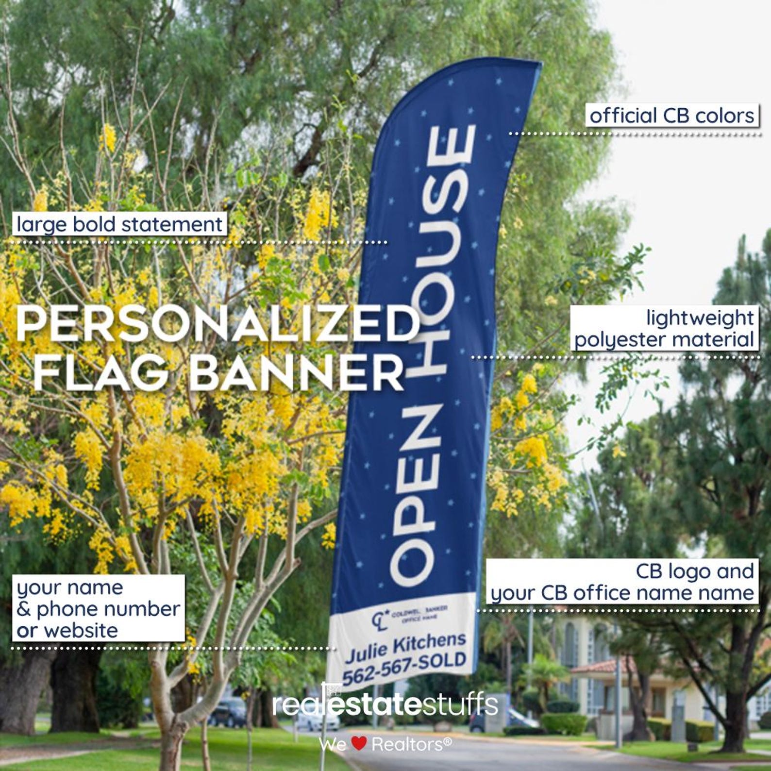 OPEN HOUSE Feather Flag Banner - for Coldwell Banker Realtors Agents ...