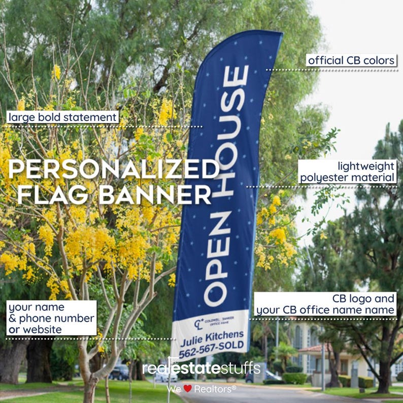 OPEN HOUSE Feather Flag Banner - for Coldwell Banker Realtors Agents ...