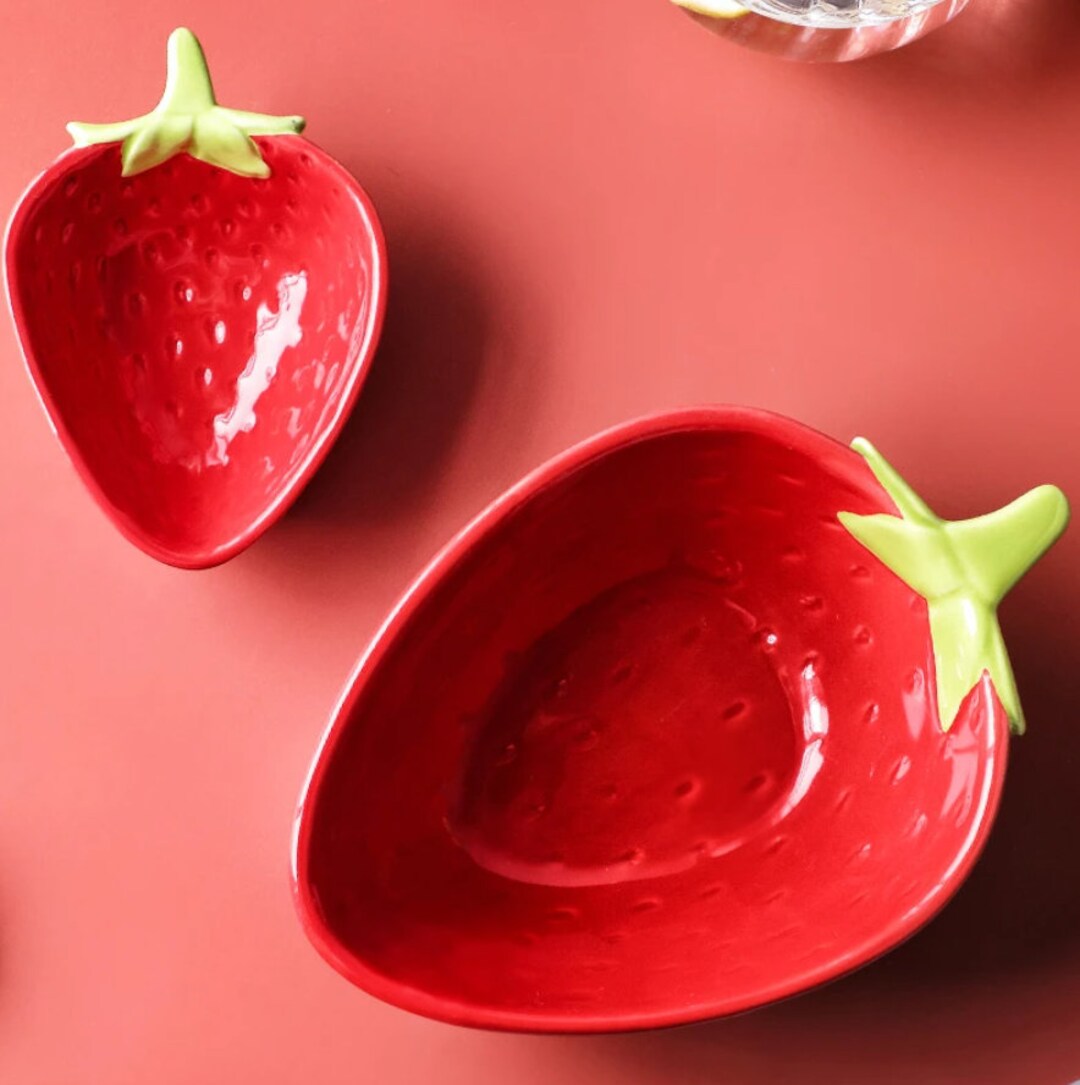 1pc Creative Cute Ceramic Strawberry Bowl/ceramic - Etsy